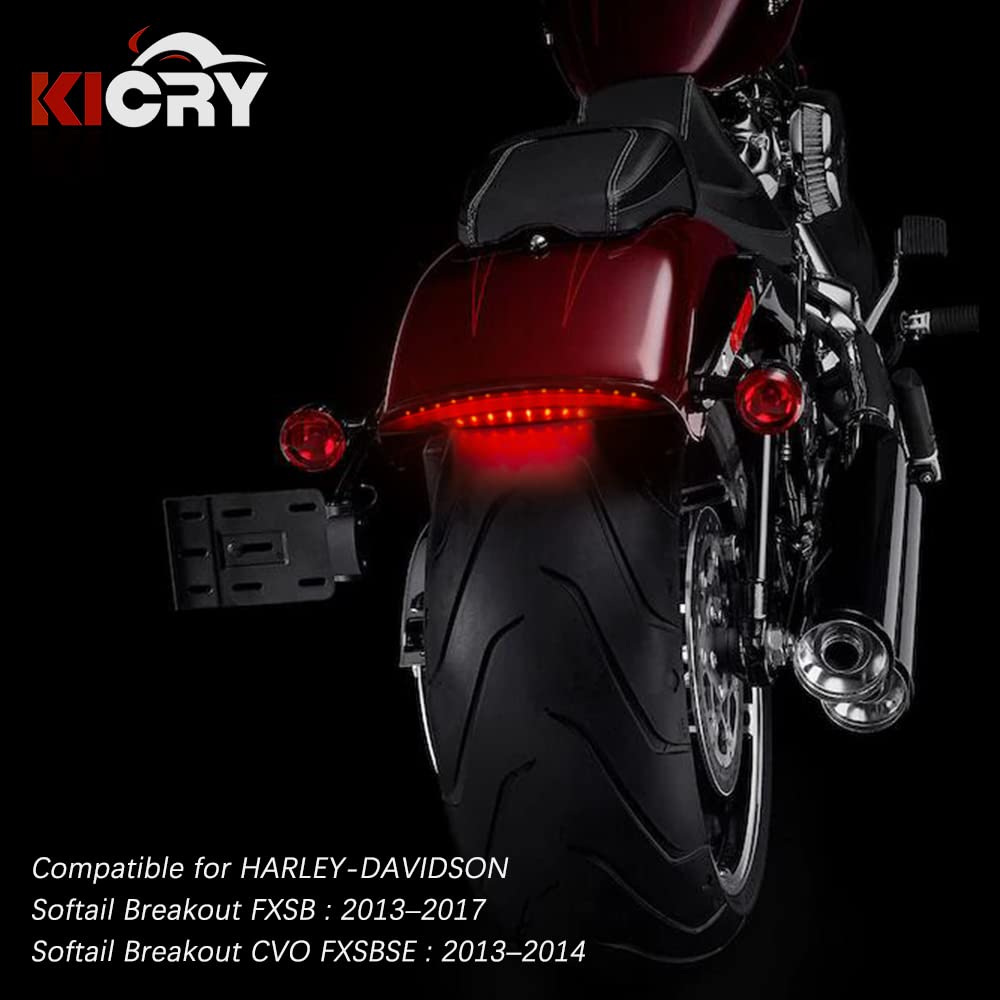 Harley Breakout Tail Light LED Tail Light Assembly Red Harley
