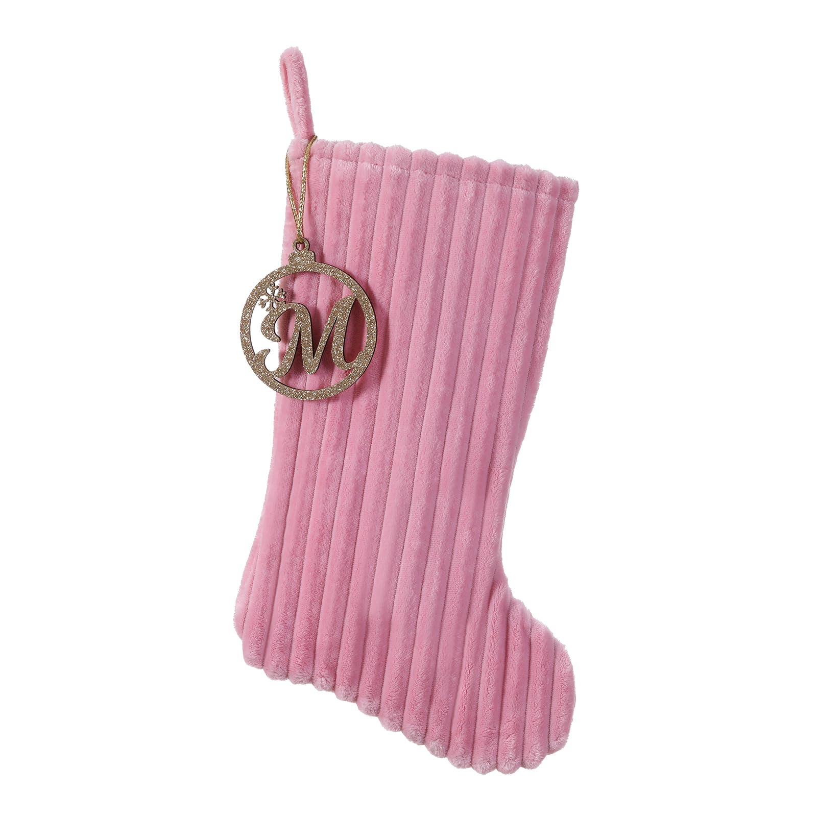 Amazon.com: Pxniy 19.5 Inch Embossed Stripe Christmas Stocking ...