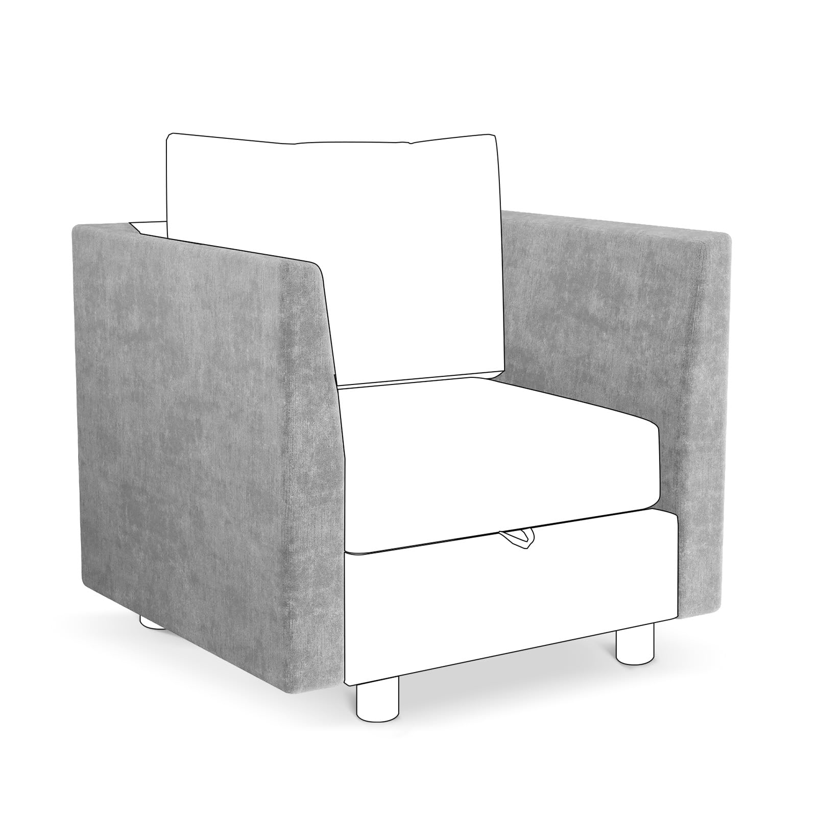 Amazon.com: Apicizon Modular Sectional Sofa Armrest Backrest Module ...