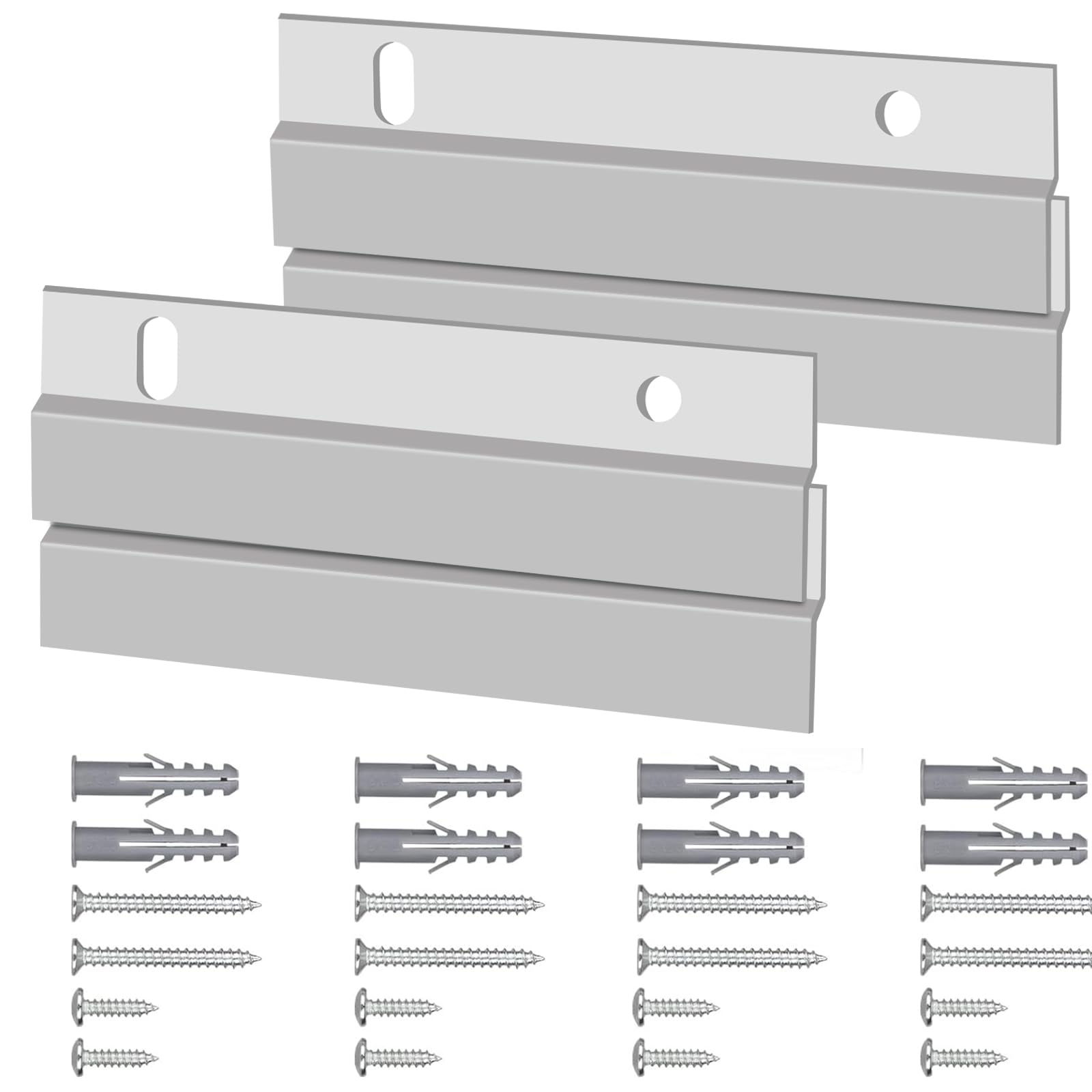 SUNJOYCO 4" French Cleat Picture Hanger, 2 Pairs Aluminum Z Bar Clips ...