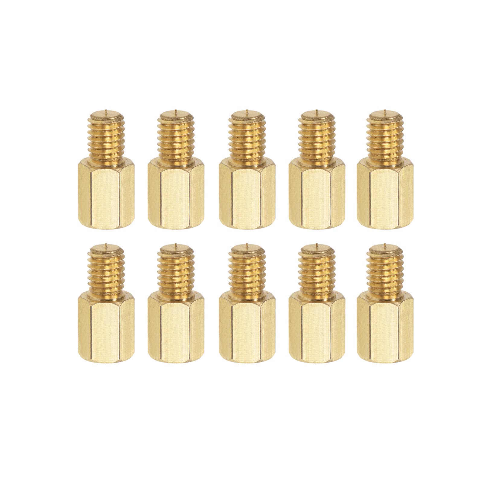 YOKIVE 10 Pcs M6 Standoff Screws, Brass Hex PCB Standoffs, Keep Height ...