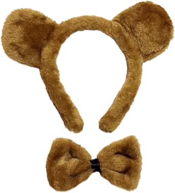 Amazon.com: Brown Bear Ears Headband & Bow Tie Costume Set - Cosplay ...