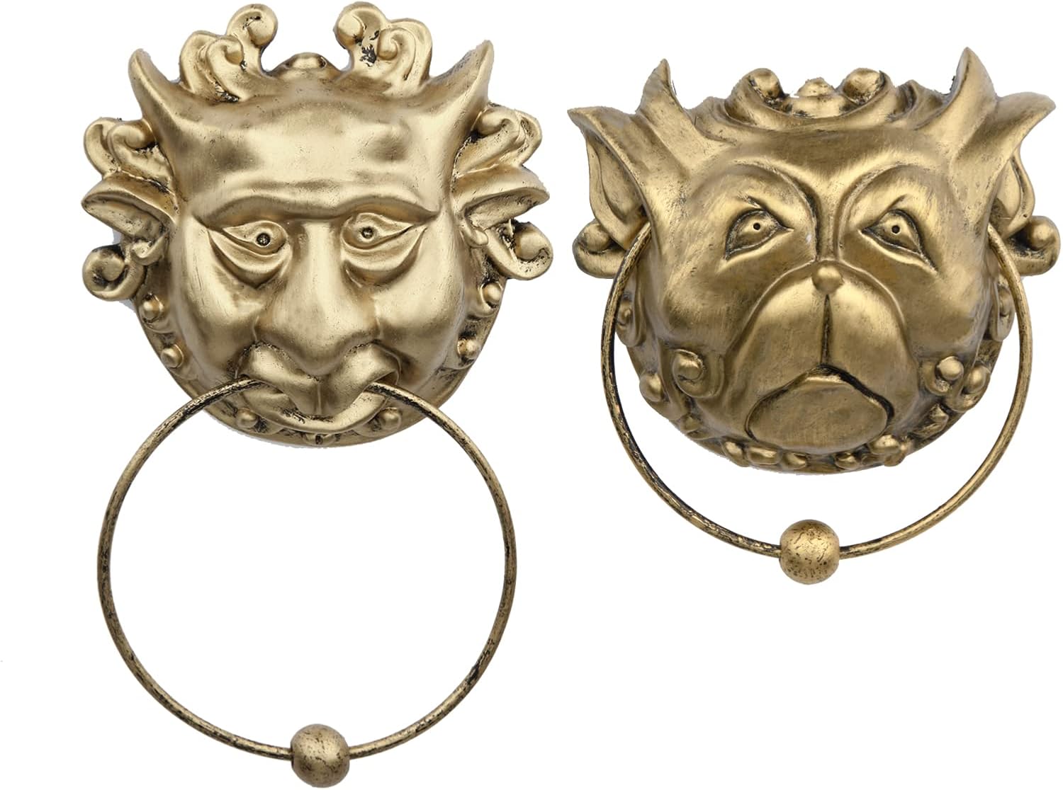 CLPEEN 2Pcs Labyrinth Door Knockers 3D Front Door Knocker Antique ...