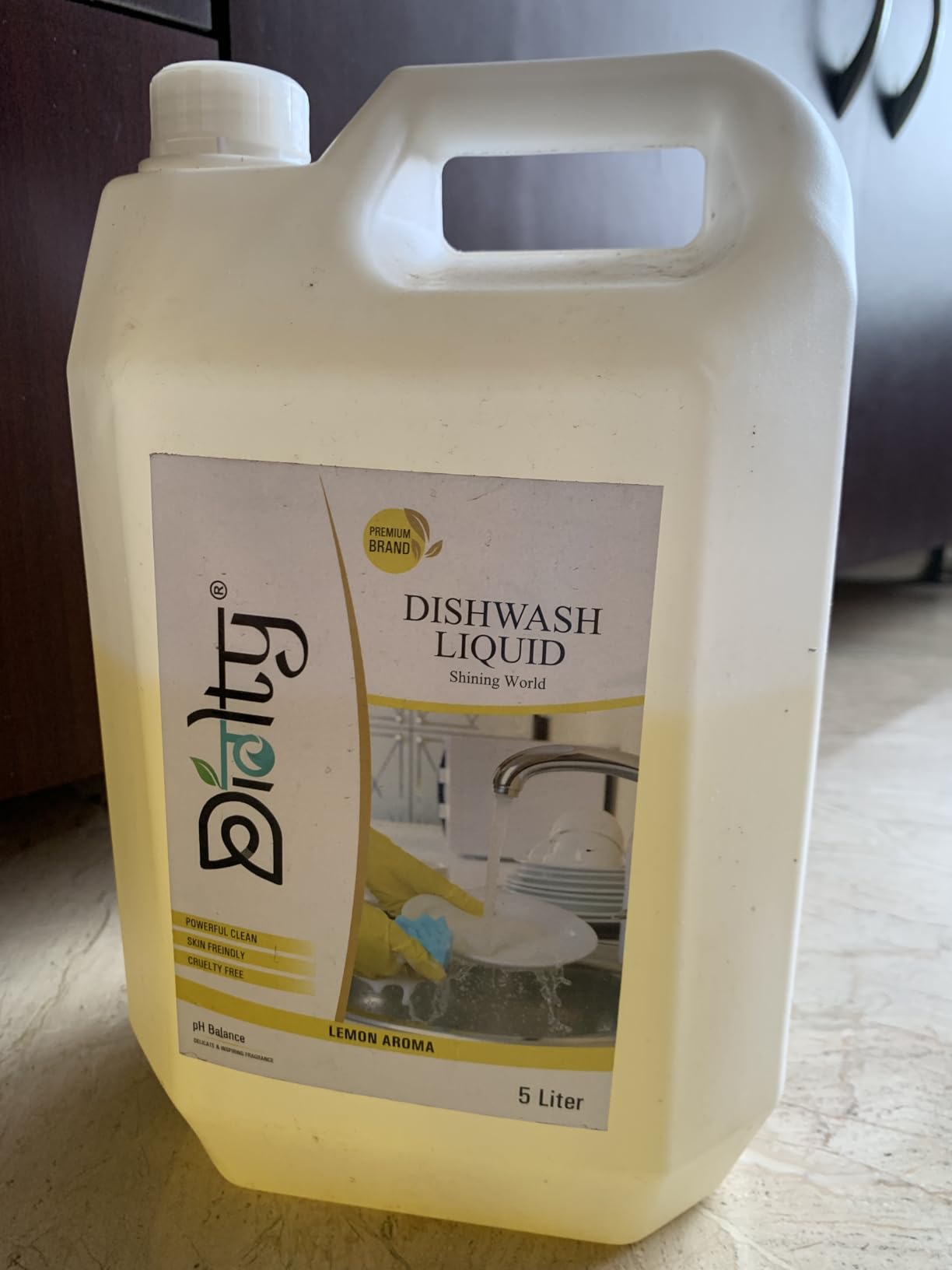 Diolty Dishwash Liquid Gel Lemon Can Jar, with Lemon Fragrance, Grease ...