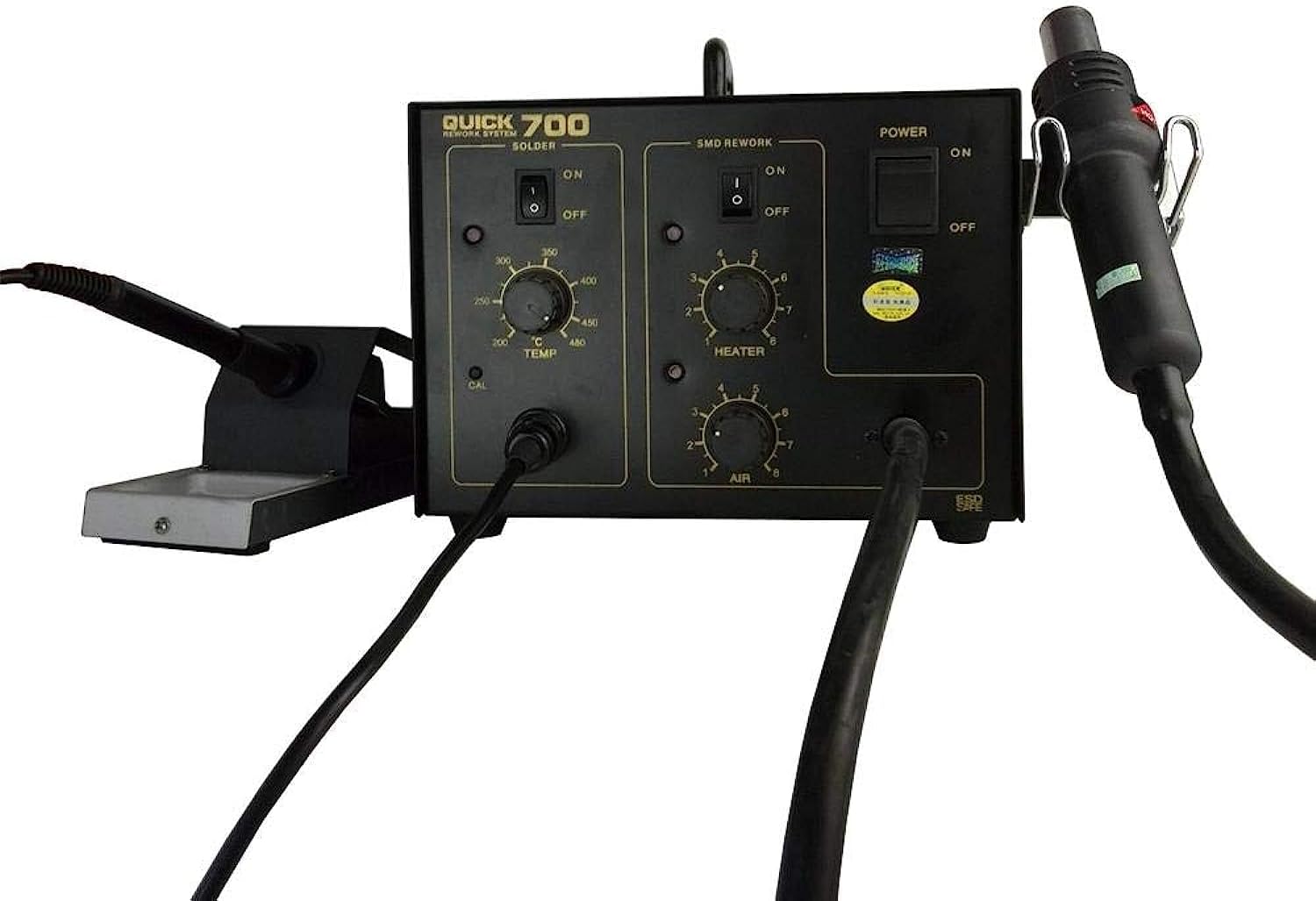 2 In 1 Hot Air Rework Station Hot Air Gun BGA De-Soldering Reballing ...