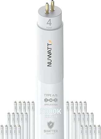 NUWATT 30 Pack, 4FT T5 LED Tube Lights Type A+B, Hybrid T5 LED Bulbs ...