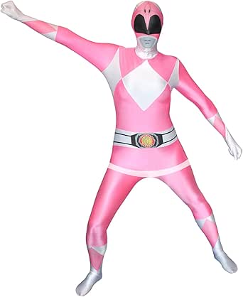 Morphsuits Disfraz Power Ranger Rosa Mujer, Superheroe Adulto ...