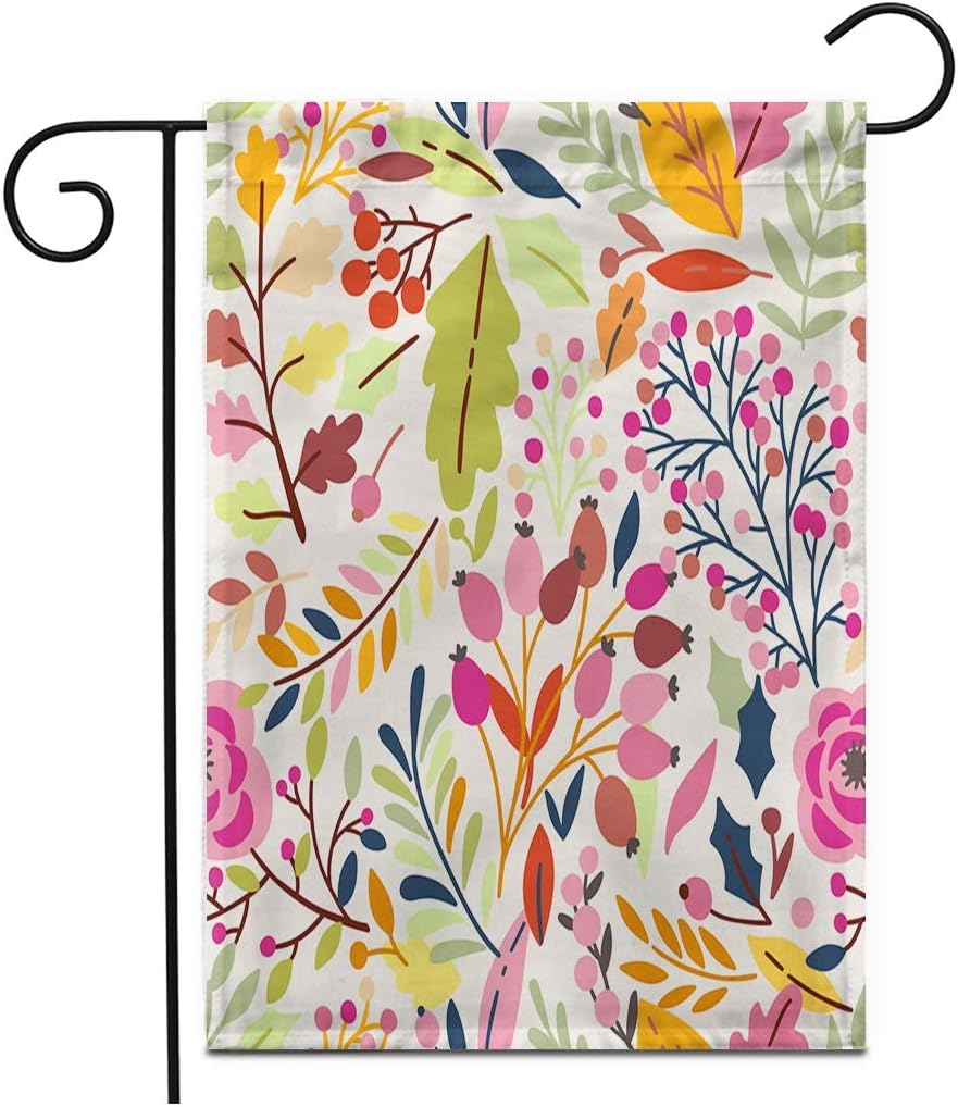 Amazon.com : Adowyee 28"x 40" Garden Flag Abstract Autumn Leaves ...