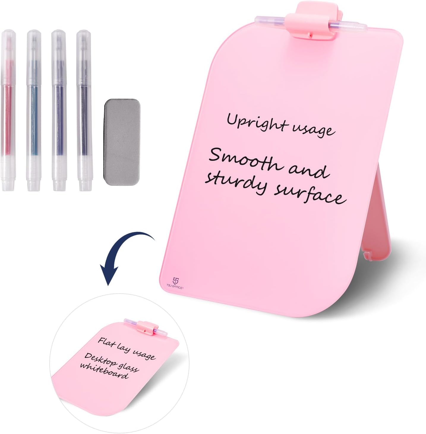 Amazon.com : TSJ OFFICE Small Desktop Whiteboard - 12 X 8 Inches Glass ...