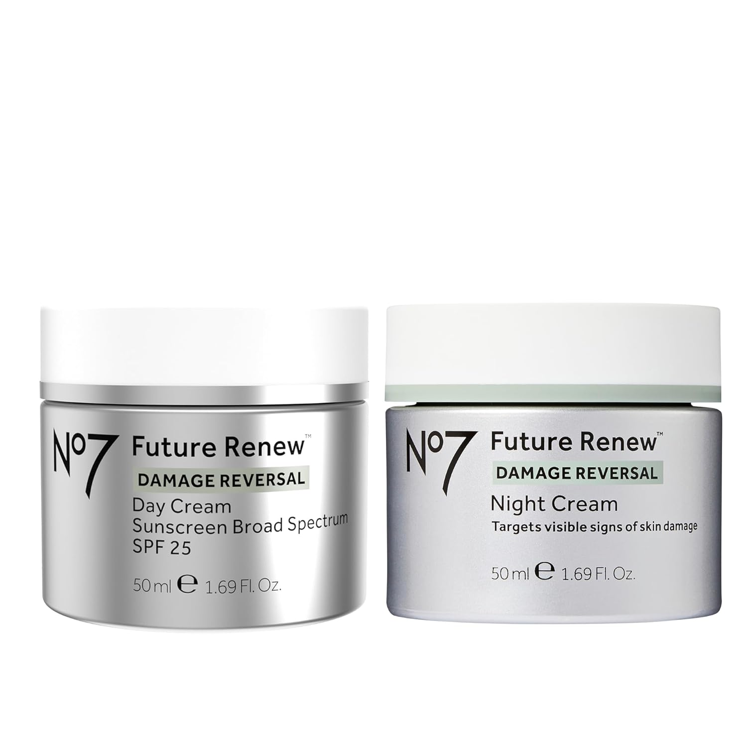 Amazon.com: No7 Future Renew Damage Reversal Day Cream SPF 25 and Night ...