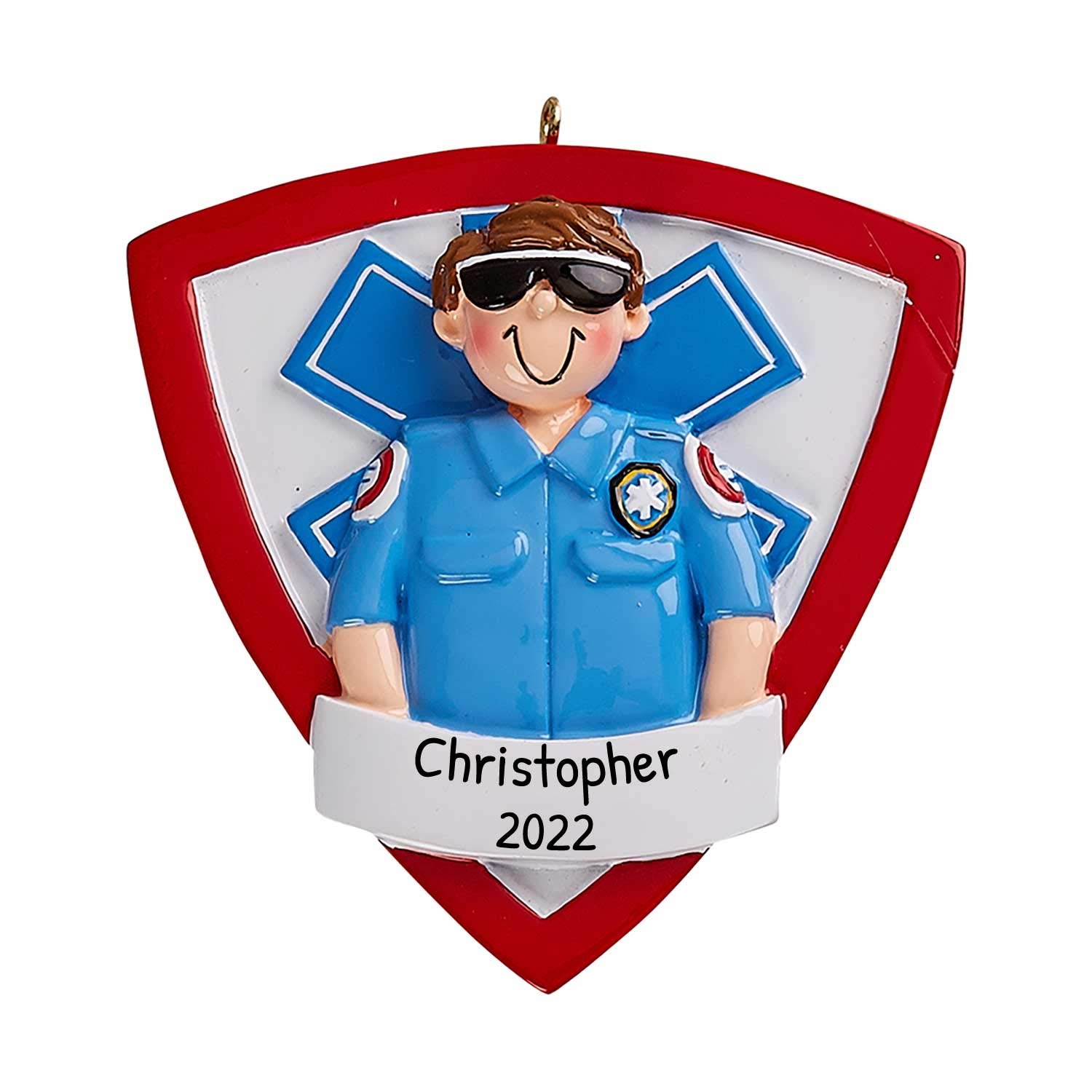 Amazon.com: Personalized Medical Ornaments 2024 - Boy EMT Ornament ...