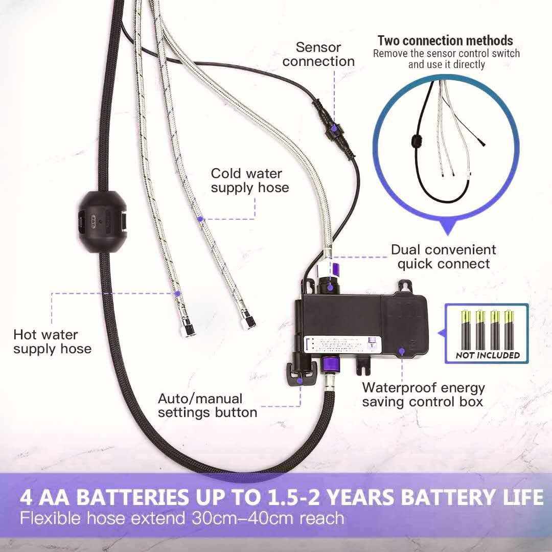 (incomplete ) Kitchen Faucet with Pull Down Spray Head, Two Sensors ...