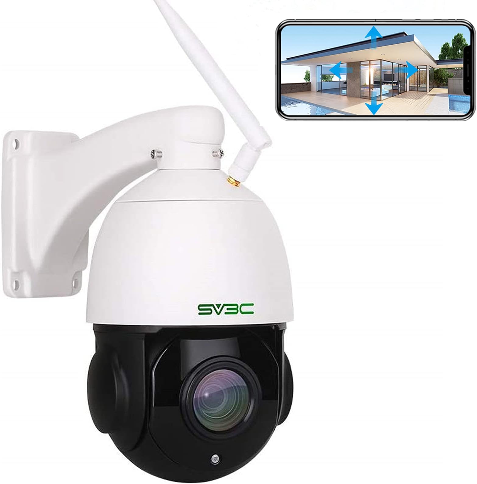 SV3C 【20X ZOOM & 5MP】 5MP PTZ Security Camera Outdoor, 20x Optical Zoom ...