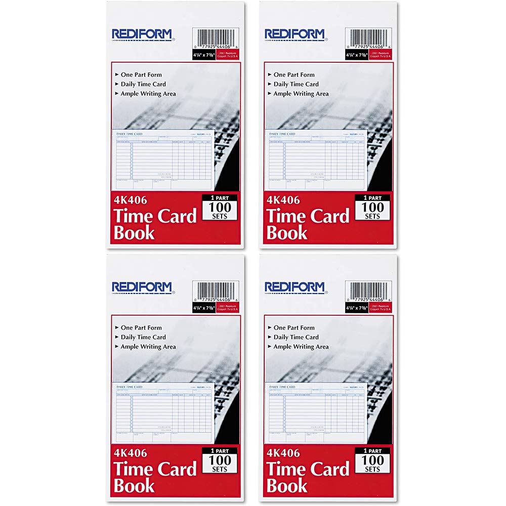 Amazon.com : Rediform Time Card Pad, Daily, 2-Sided, Manila, 4.25 x 7 ...
