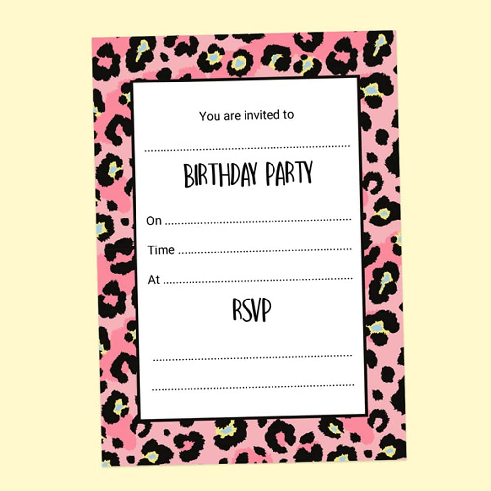 Invitations Borders Leopard