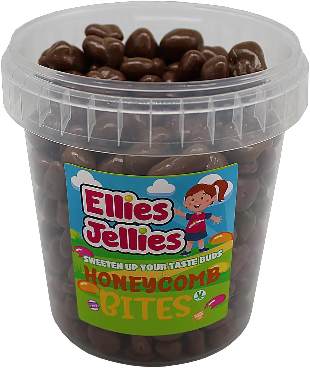 Ellies Jellies, Honeycomb Bites, 825g Bucket,Chocolate, Crunchy, Brown ...
