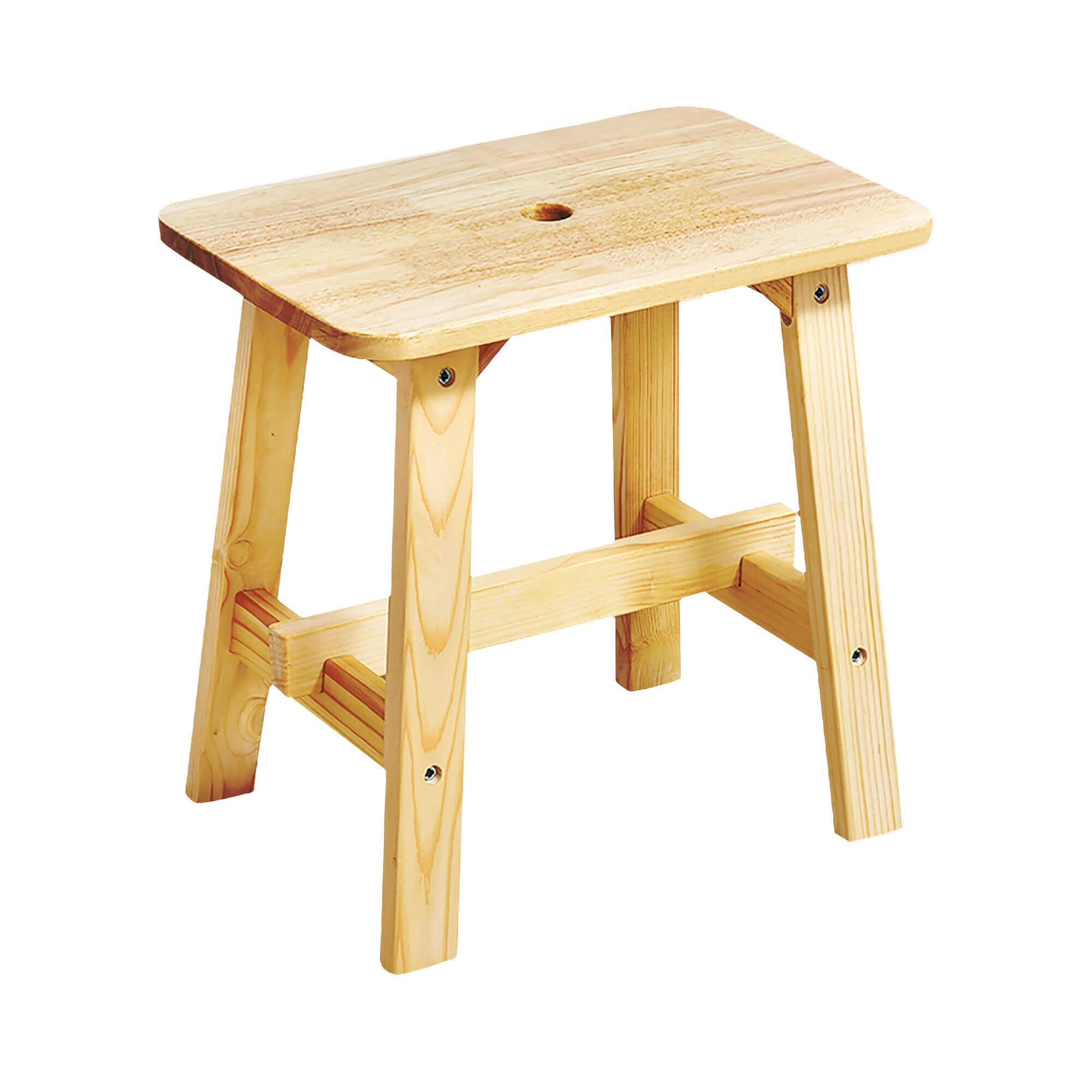 Amazon.com: Lestar Solid Wood Stool, Small Wooden Stool Rectangle ...