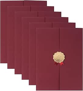 PATIKIL Certificate Holders, 6Pcs Tri Fold Certificate Diploma Cover ...