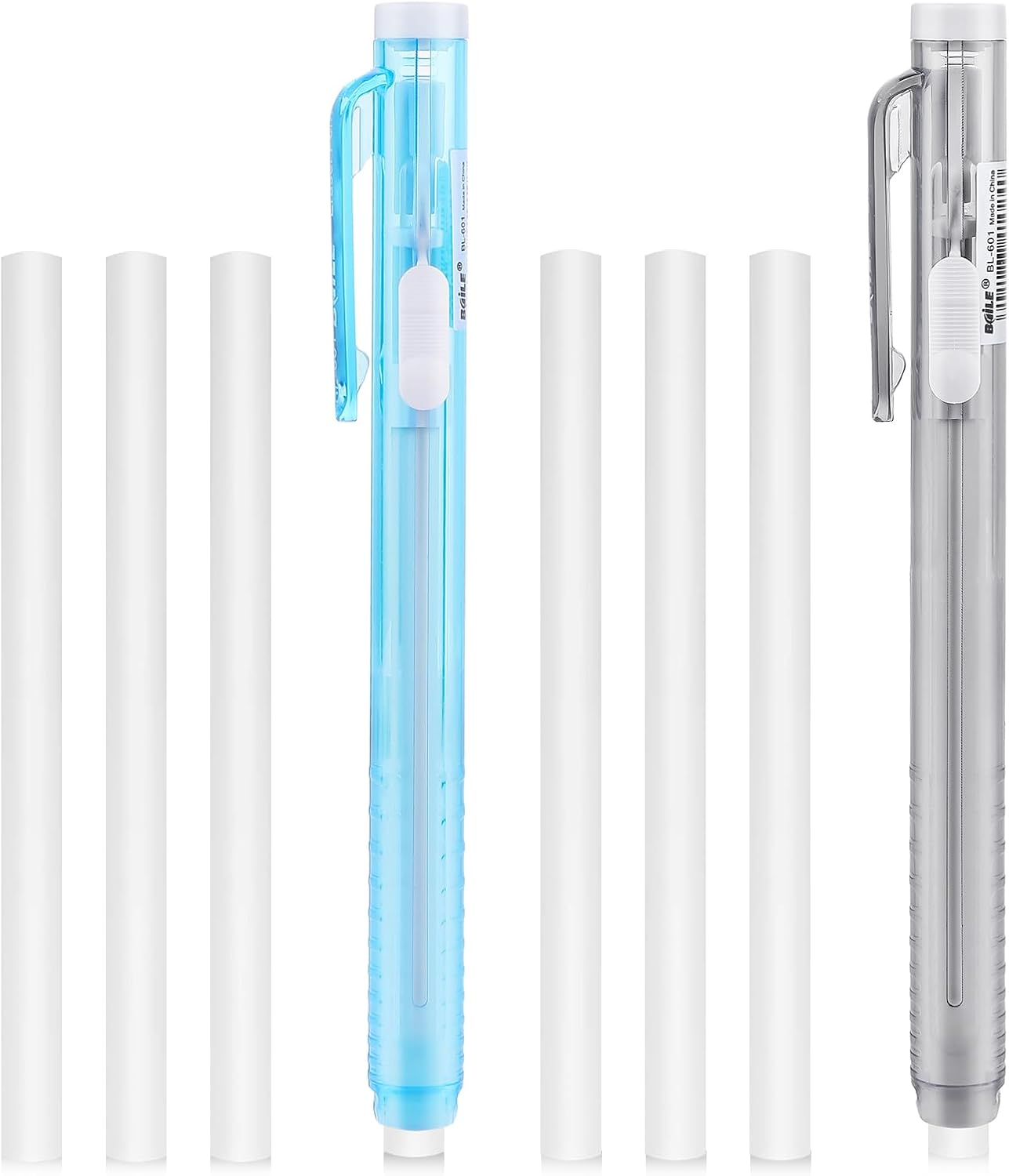 KALIONE Pen Style Eraser, 2 pcs Retractable Eraser Pens with 6 Pcs ...