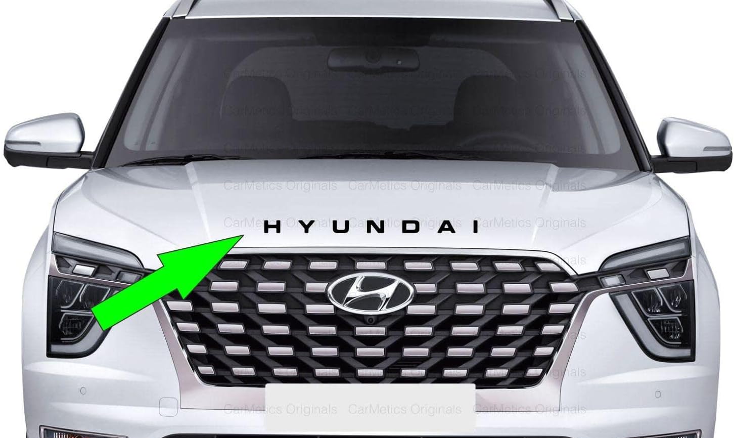 CarMetics Hyundai 3D Letters (Name Alphabets Logo Stickers) for Alcazar ...