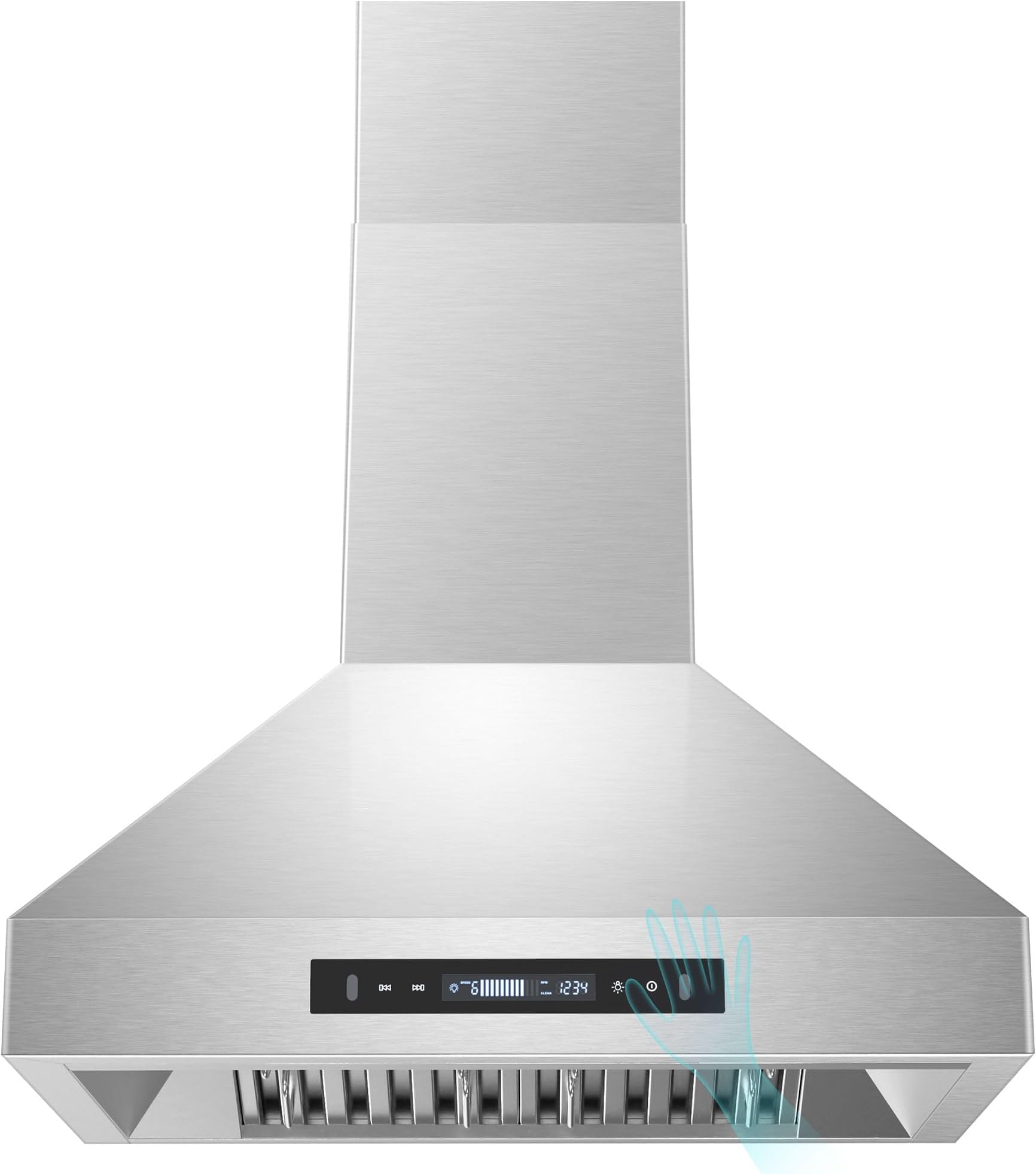 Amazon.com: HisoHu Wall Mount Range Hood 30 Inch,Ductless/Ducted ...