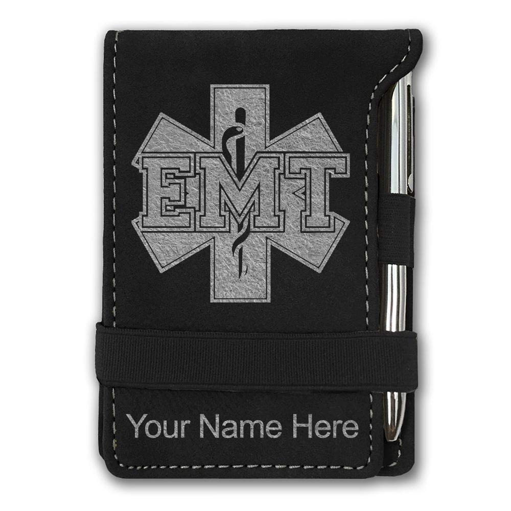 Amazon.com : LaserGram Mini Padfolio with Notepad and Pen, EMT ...