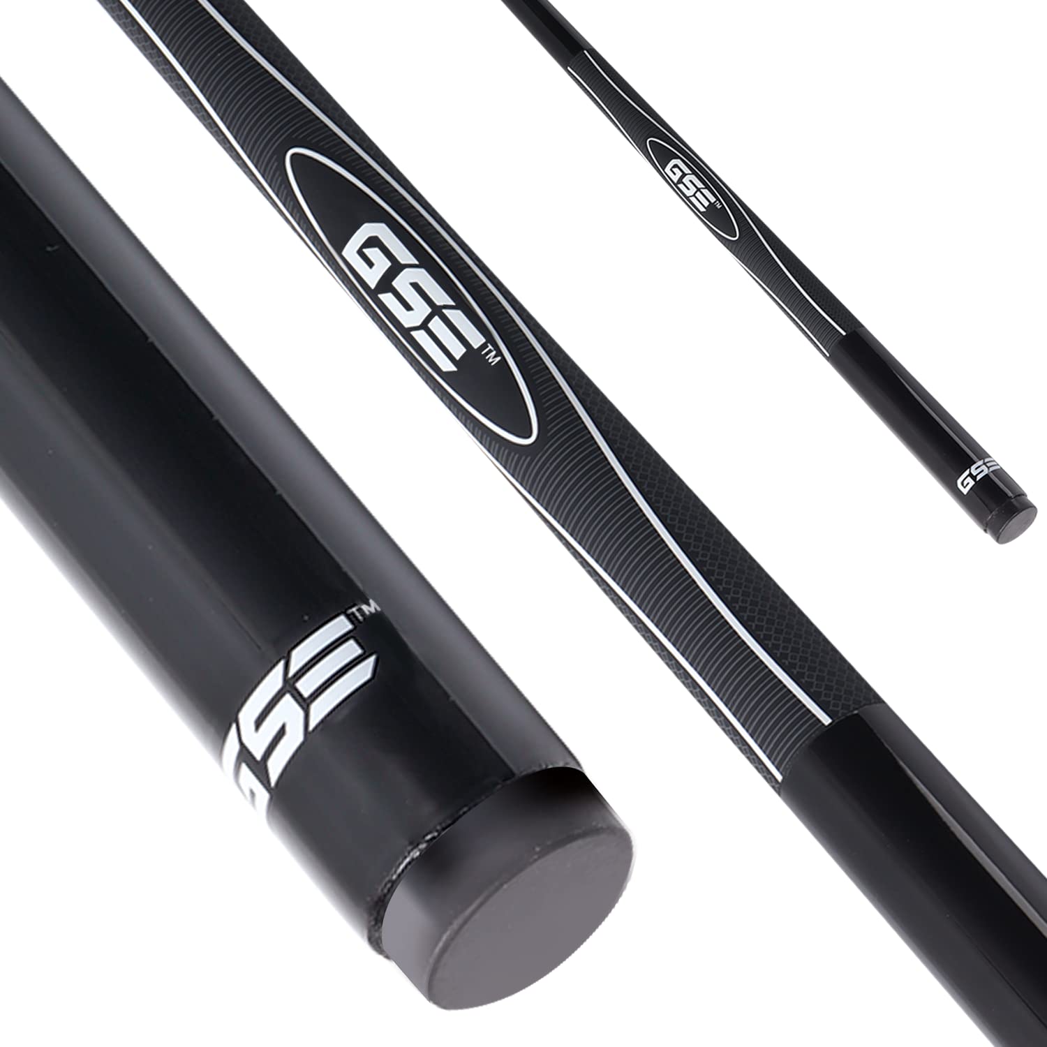 GSE 58" 2-Piece Fiberglass Graphite Composite Billiard Pool Cue Sticks ...