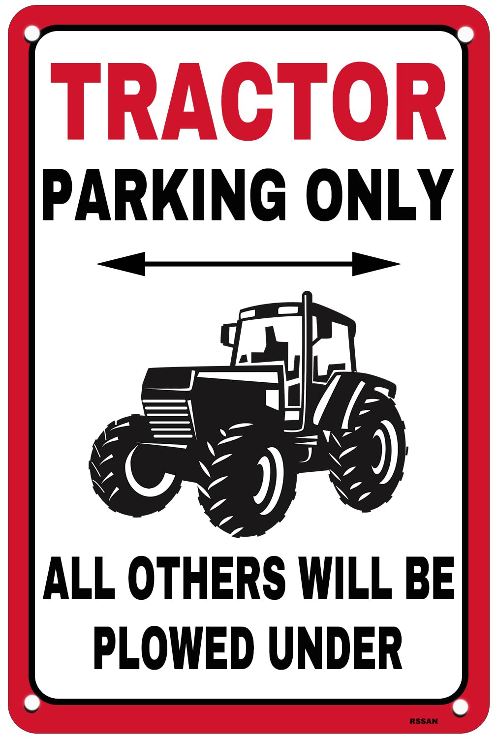 Amazon.com : Vintage Metal Tin Sign Tractor Parking Only Sign for Home ...