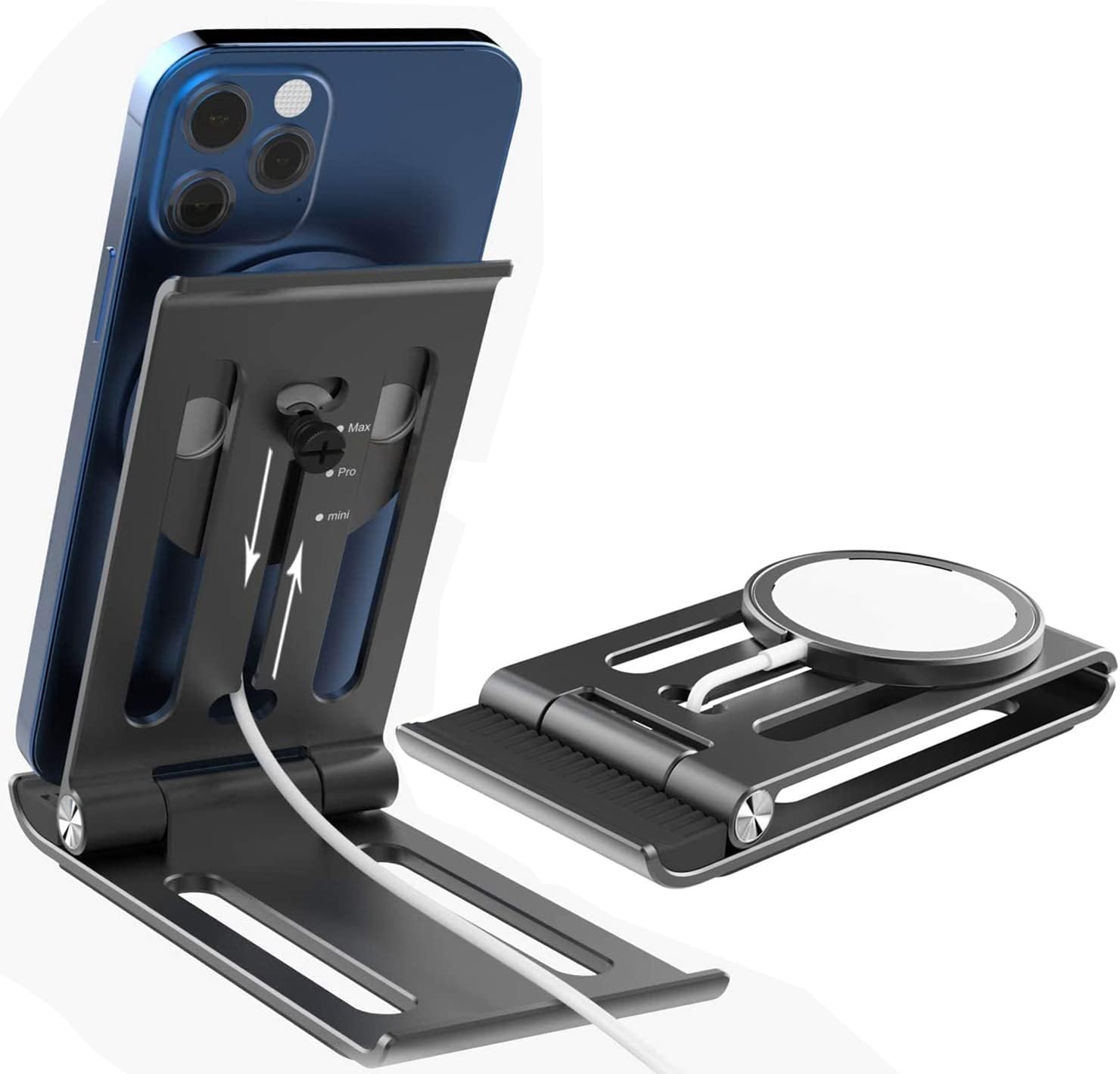 Amazon.com: xibulun Stand for Magsafe Charger, Aluminum Desk Phone ...