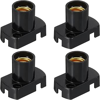 Amazon.co.jp: E12ベース LED電球用ランプホルダー ガレージ コンセント 地下室用 耐熱プラスチック製ネジ式ライトソケット 黒 4個セット : DIY・工具・ガーデン