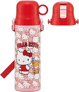 Amazon｜スケーター(Skater) 子供用 2way ステンレス 水筒 直飲み 580ml コップ飲み 570ml ハローキティ うしろうしろ サンリオ 子供に優しい軽量タイプ 男の子 ...