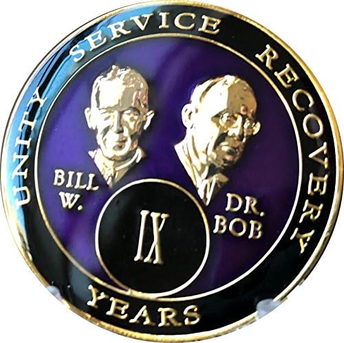 Amazon.com: Recovery Mint 9 year AA Medallion Purple Tri-Plate Founders ...