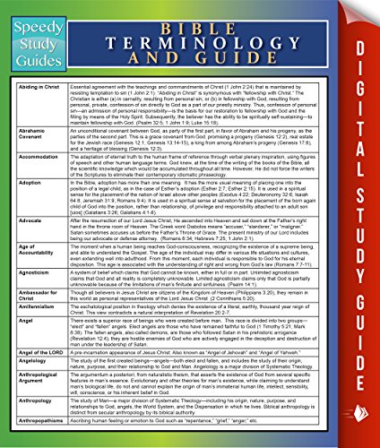 Bible Terminology And Guide: Speedy Study Guides (Bible Study Guide ...