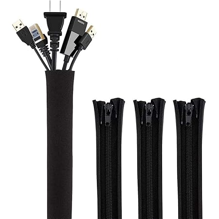 4Pack Cable Management Sleeve,CableCreation Cord Management Sleeves ...