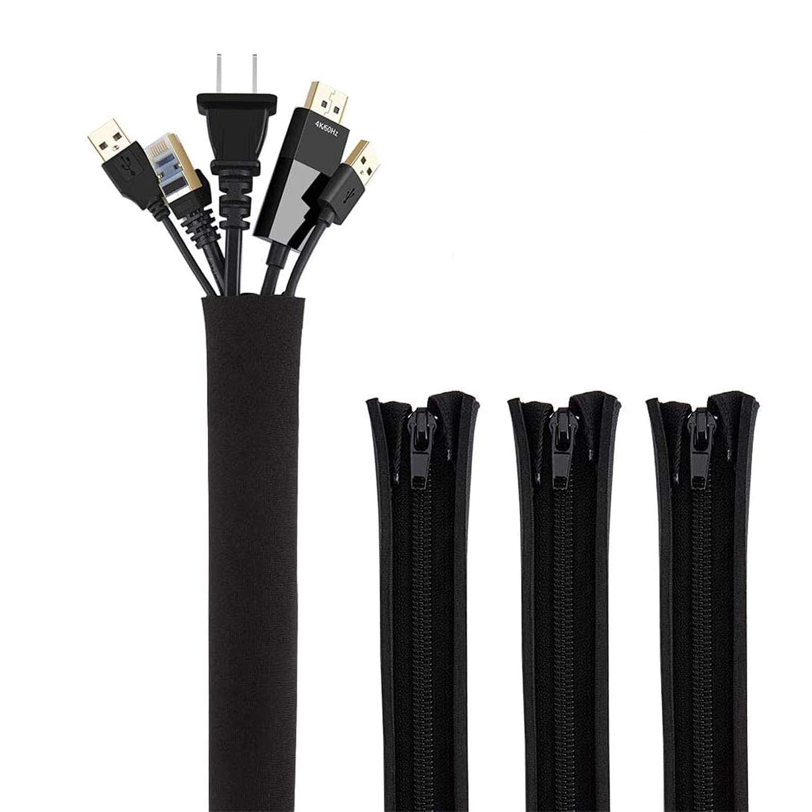 Amazon.com: CableCreation Cable Management Sleeve, 19-20 Inch Cord ...