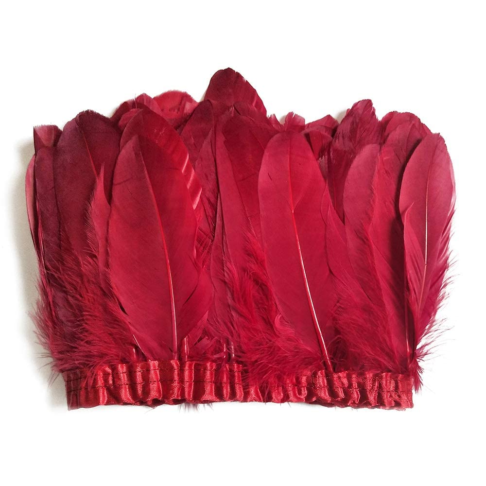 Amazon.com: wanjin Duck Goose Feathers Trim Fringe Craft Feather ...