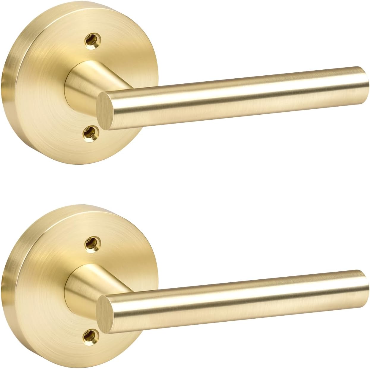 goldenwarm 2 Pack Gold Dummy Interior Door Handle, Brushed Gold Door ...