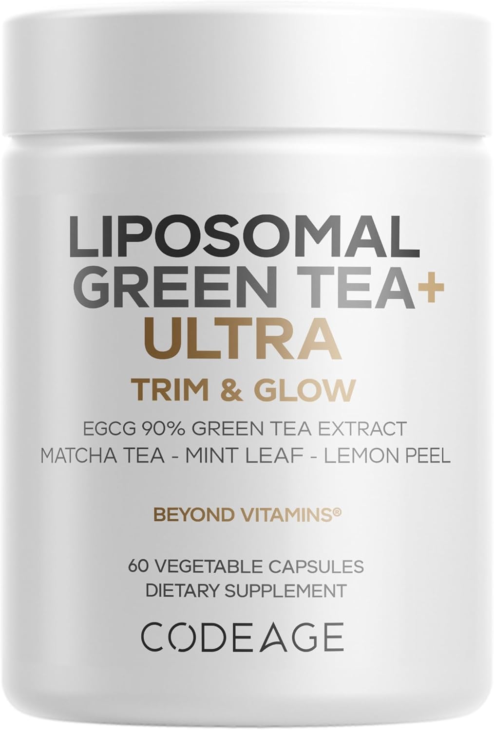 Amazon.com: Codeage Liposomal Green Tea+ Ultra Potency - EGCG 90% Green Tea Extract, Organic ...