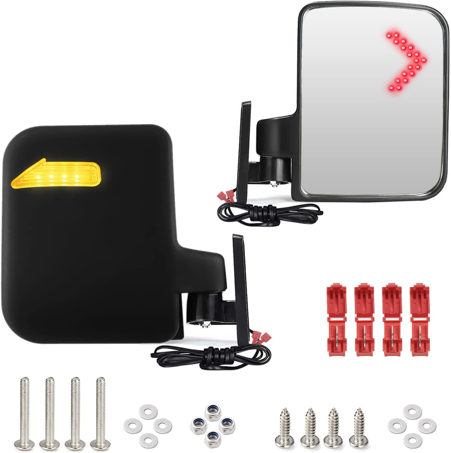 Amazon.com: Universal Golf Cart Side Mirrors Rear View Mirror with Turn ...