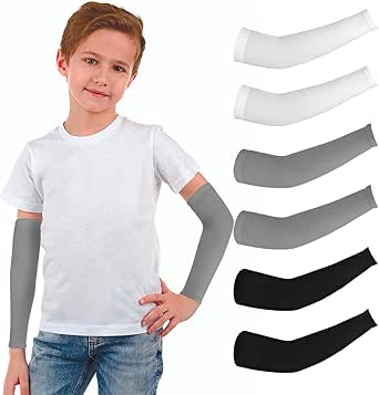 Amazon.com: 3 Pairs Kids Arm Sleeves, UV Sun Protection Arm Sleeves for ...