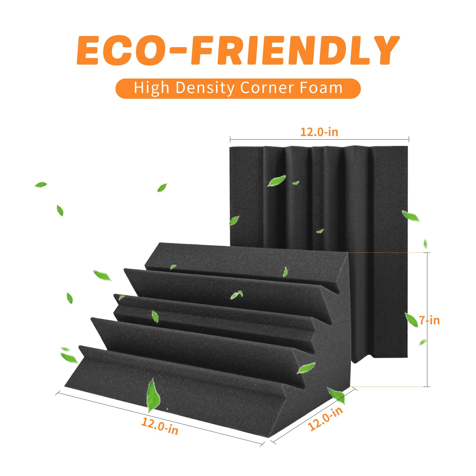 Snapklik.com : Saiqiang 8 Pack Bass Traps Acoustic Foam Corner 7 X 7 X ...