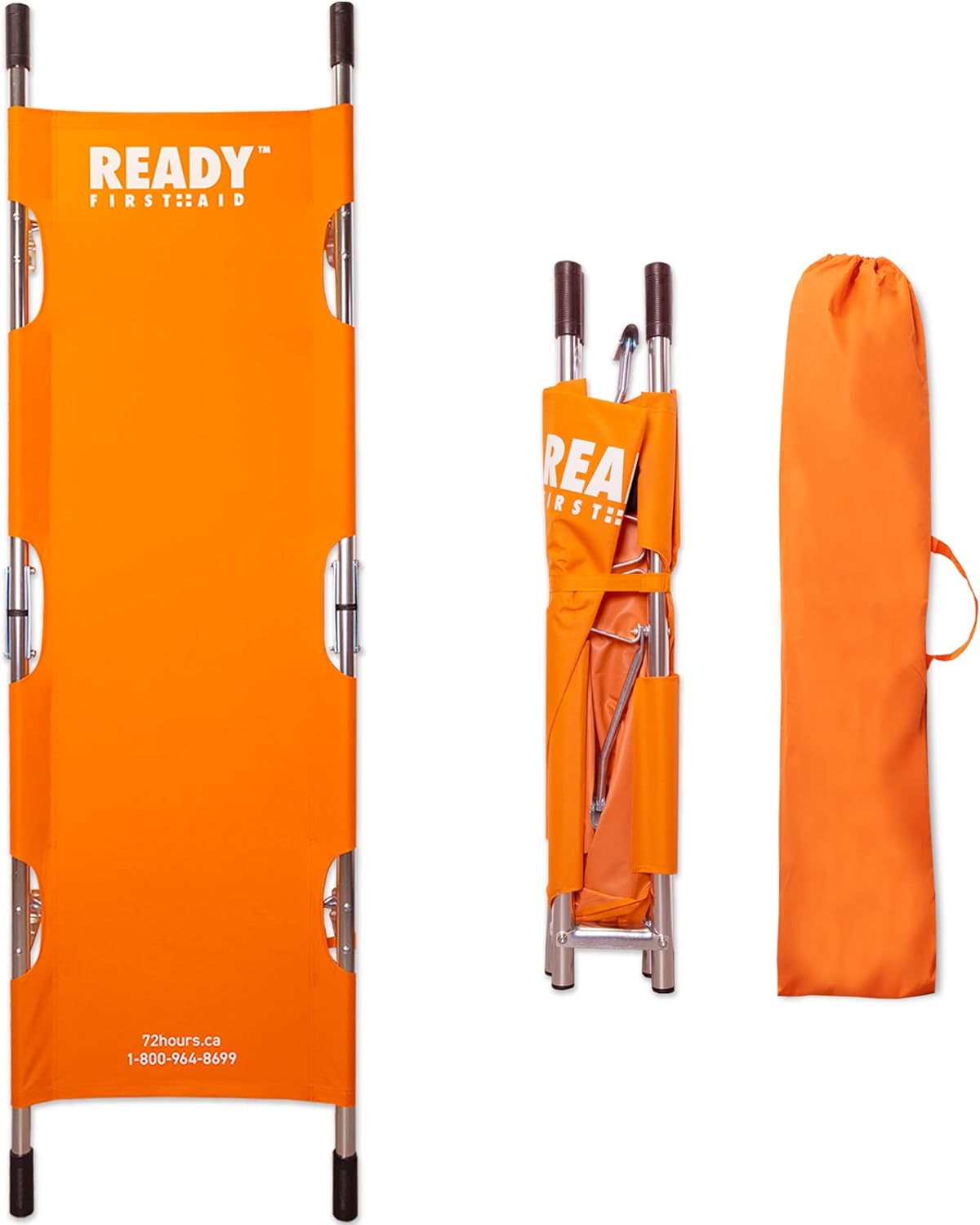 Ready First Aid Orange Folding Portable Stretcher - Durable, Waterproof ...