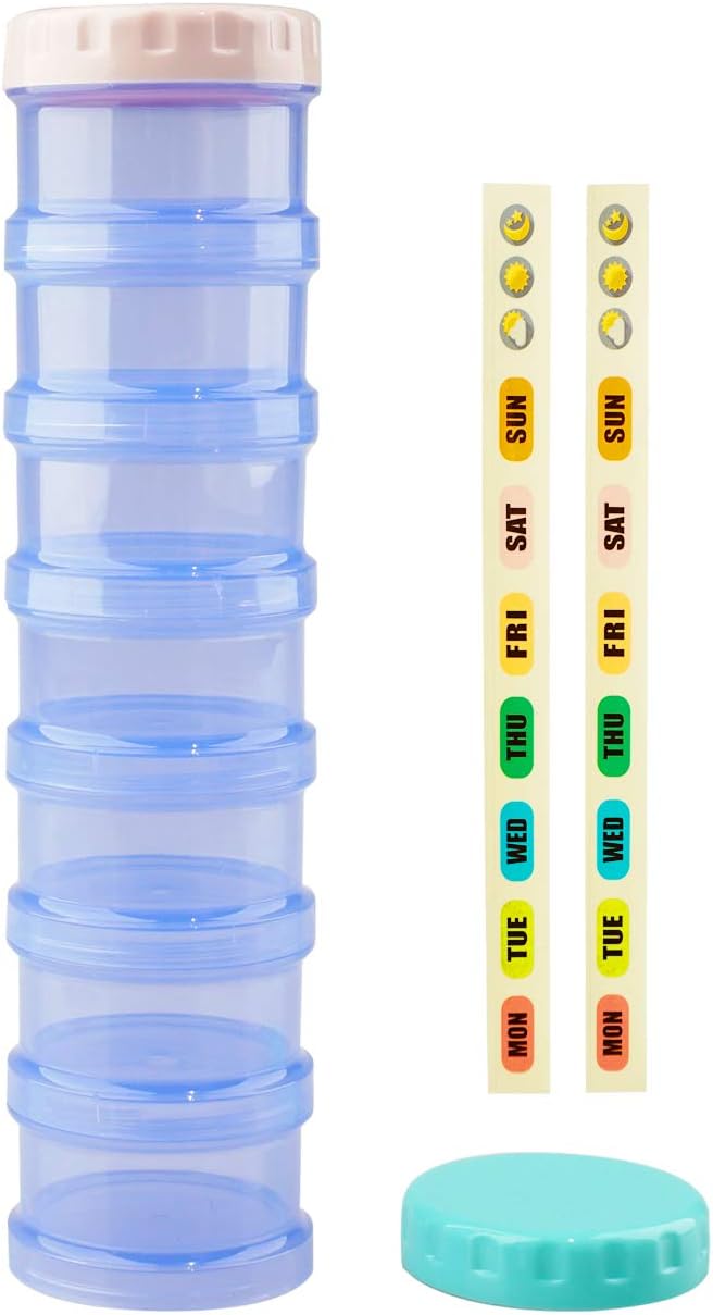 Amazon.com: 7 Day Pill Organizer Case Stackable Weekly Supplements ...