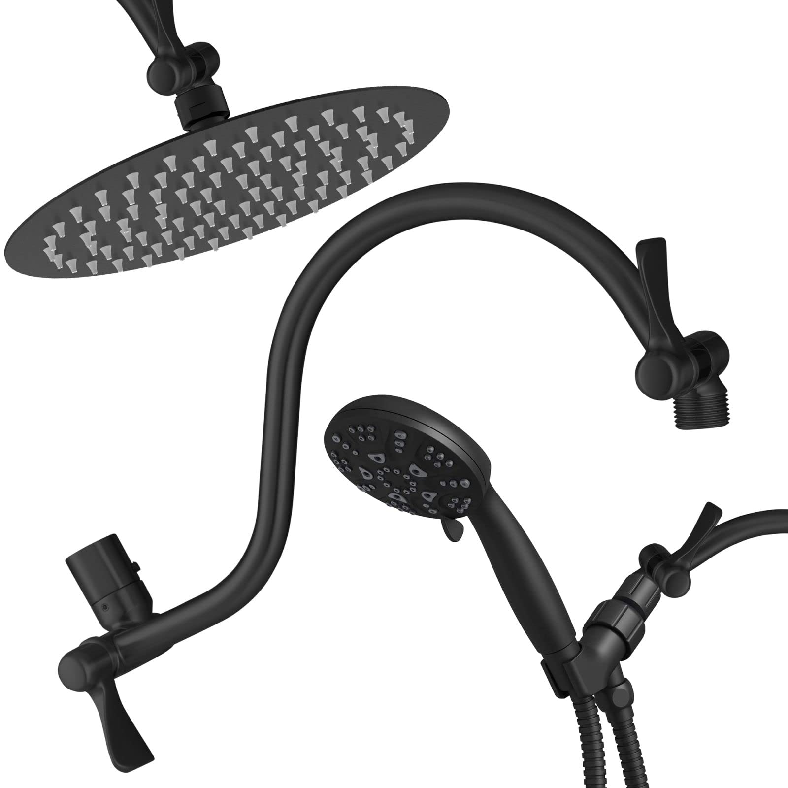 Adjustable Height Shower Pipe Voolan All Metal Shower Head Extension ...