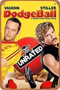 Amazon.com : Dodgeball Movie PosterVintage Metal Tin Sign Retro Metal ...