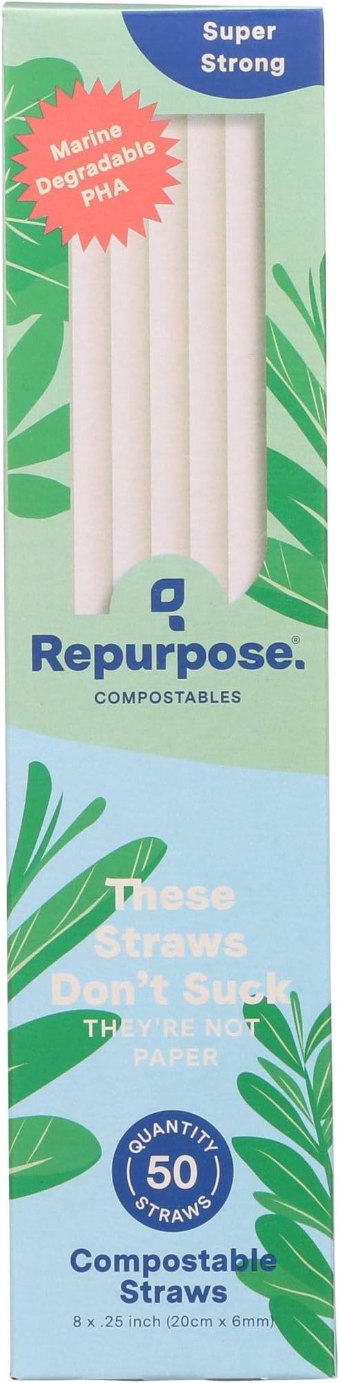Amazon.com: 100 Count 100% Plant-Based Compostable PLA Straws ...