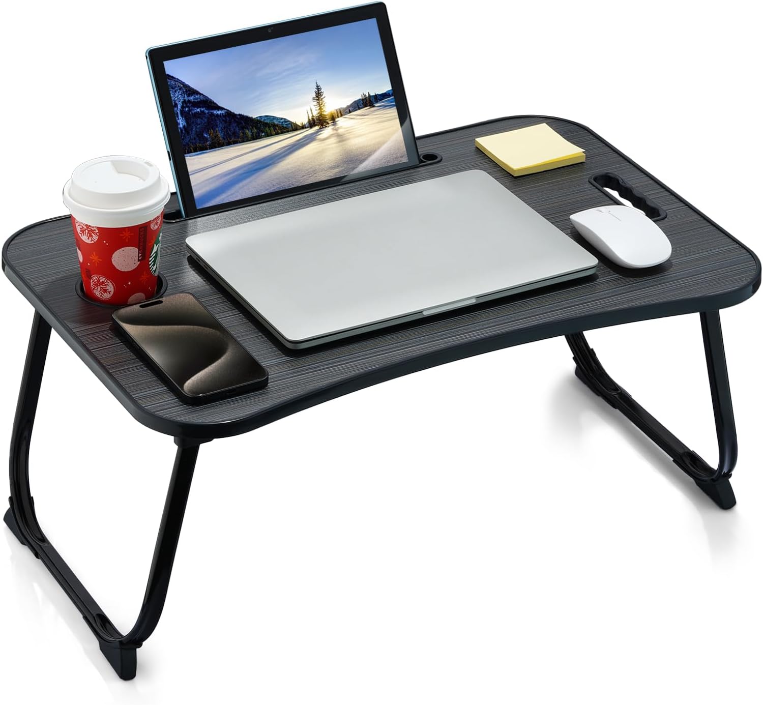 Amazon.com : BUYIFY Folding Lap Desk, 23 Inch Portable Wood Blue Laptop ...