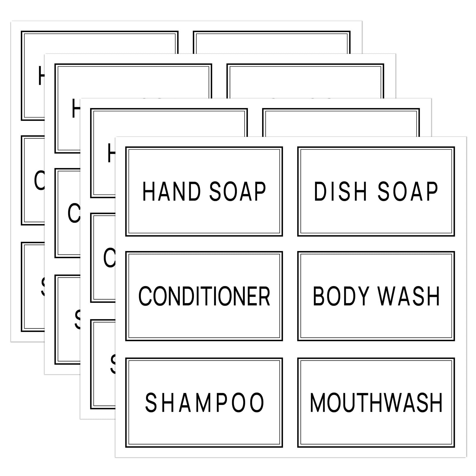 HVSWLY Preprinted Minimalist Bathroom Labels for Organizing, Hand Soap ...
