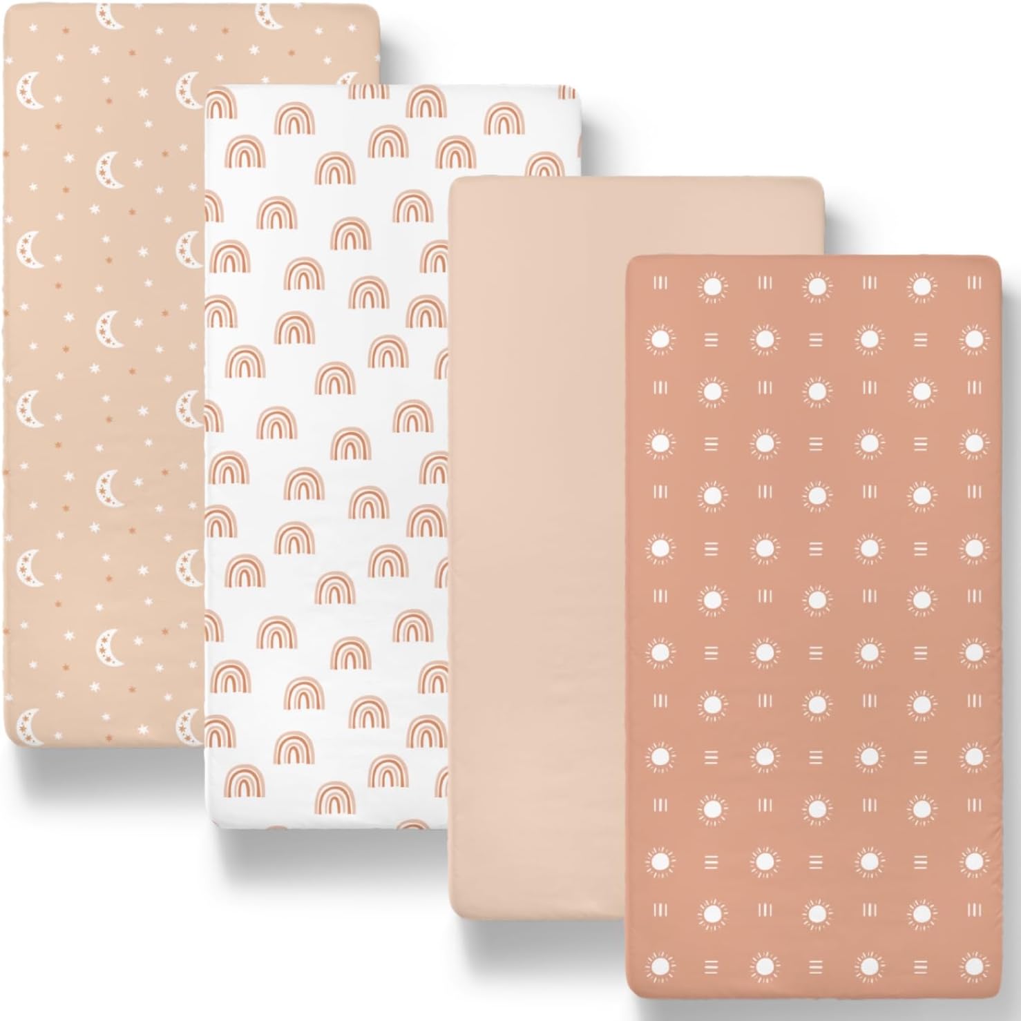 Amazon.com: The Peanutshell Baby Bassinet Sheets 4-Pack for Girl - Soft ...