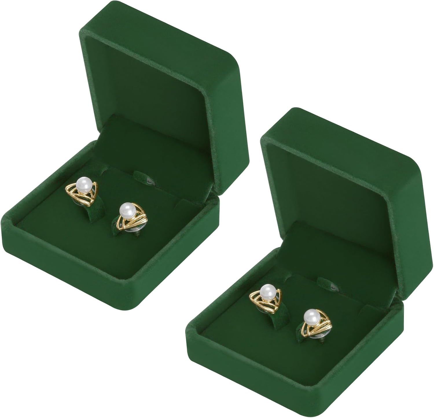 Amazon.com: KUKUVR 2 Pieces Classic Velvet Jewelry Earring Gift Box for ...